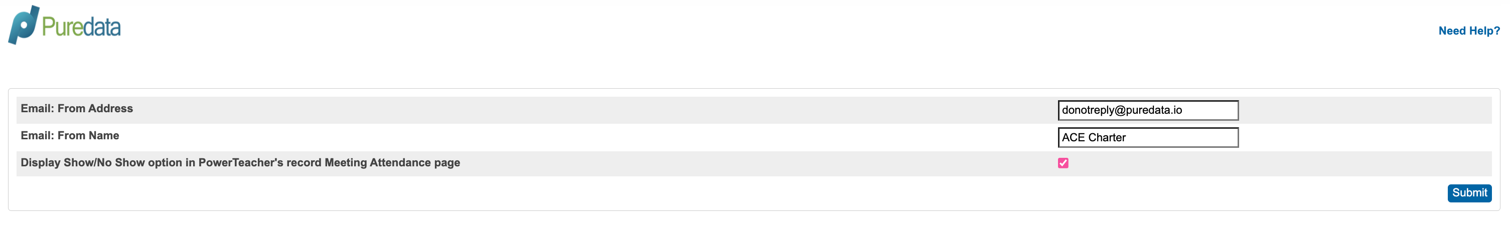 Attendance Scan: Preferences Page – Puredata Support Portal