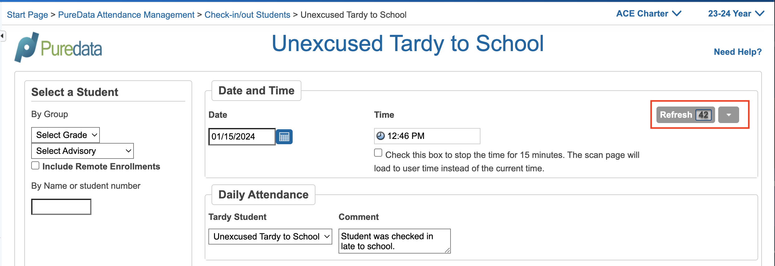 How to Set the Auto Refresh on the PureData Attendance Management Plugin Scan Page – Puredata ...