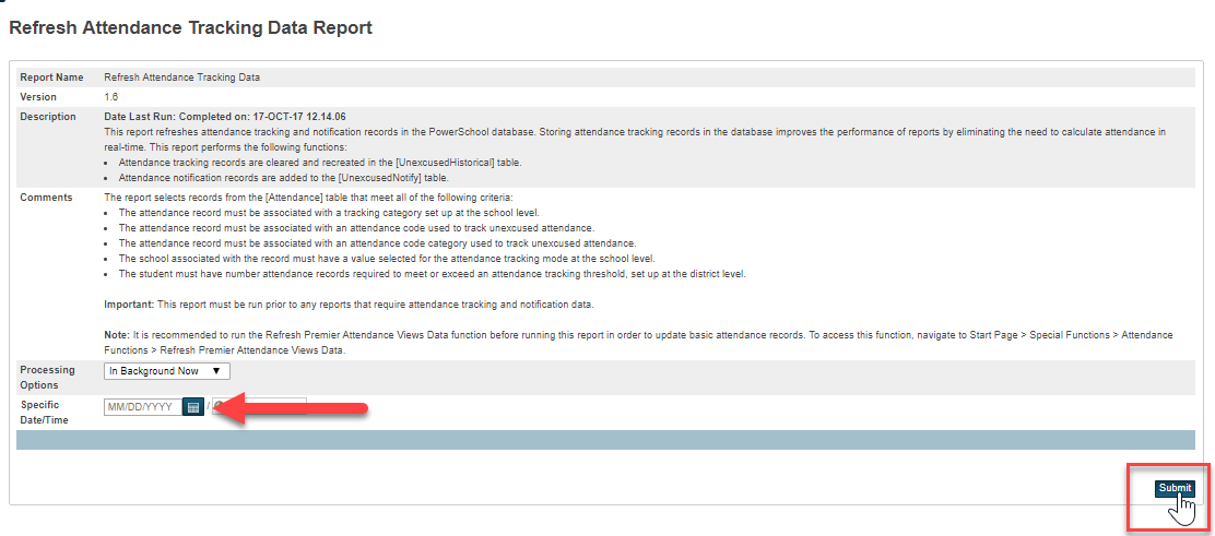 Attendance Report for Truancy – Puredata Support Portal