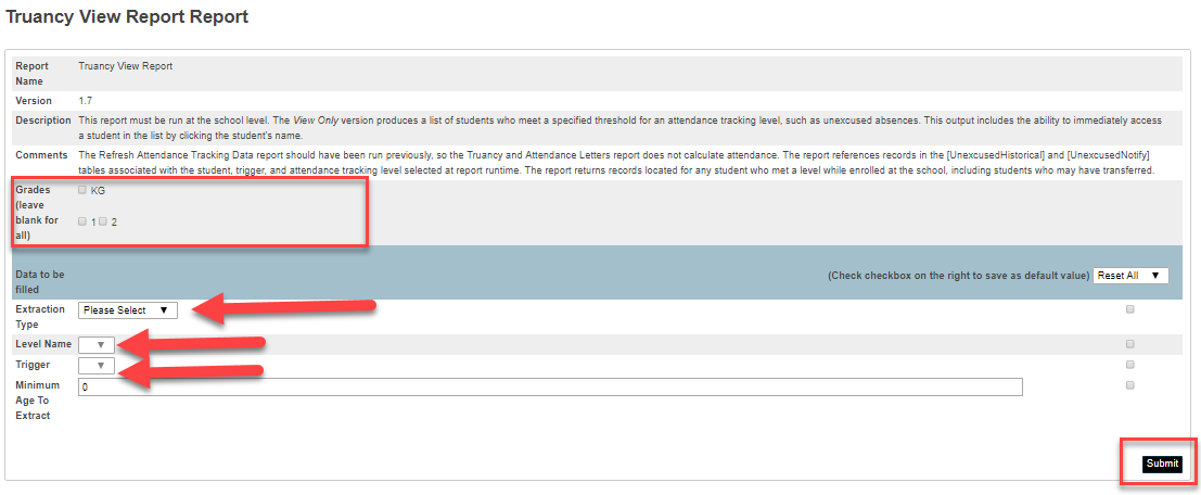 Attendance Report for Truancy – Puredata Support Portal