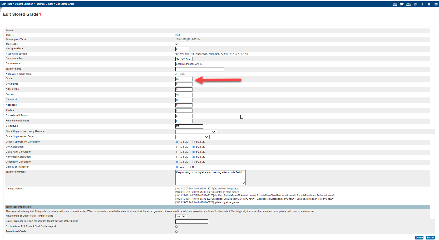 PowerSchool Admin: Entering Grades – Puredata Support Portal