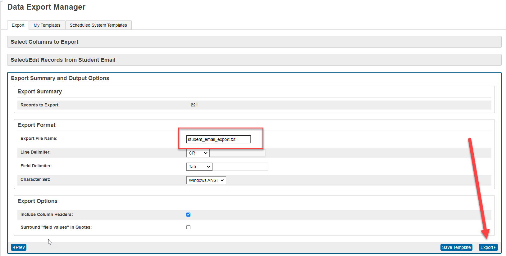 Powerschool: Exporting Student Email Addresss – Puredata Support Portal